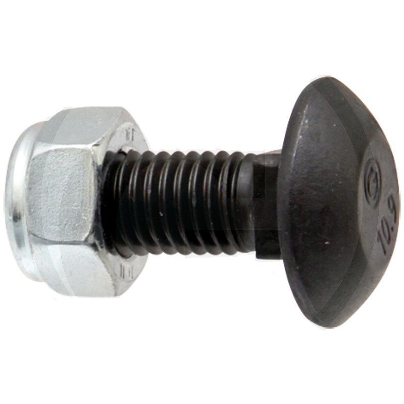 Bránový skrutka s maticou M12 x 30 akosť 10.9 pre ťažké kultivátory BBG ...